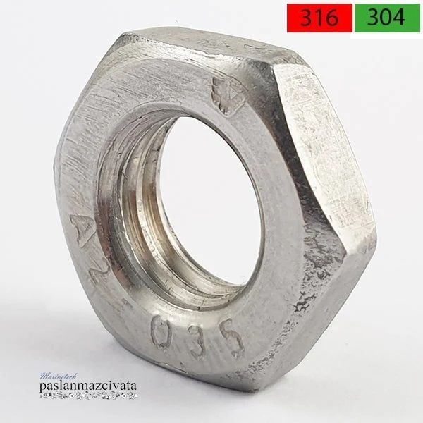 Paslanmaz Kontra, Somun, DIN439