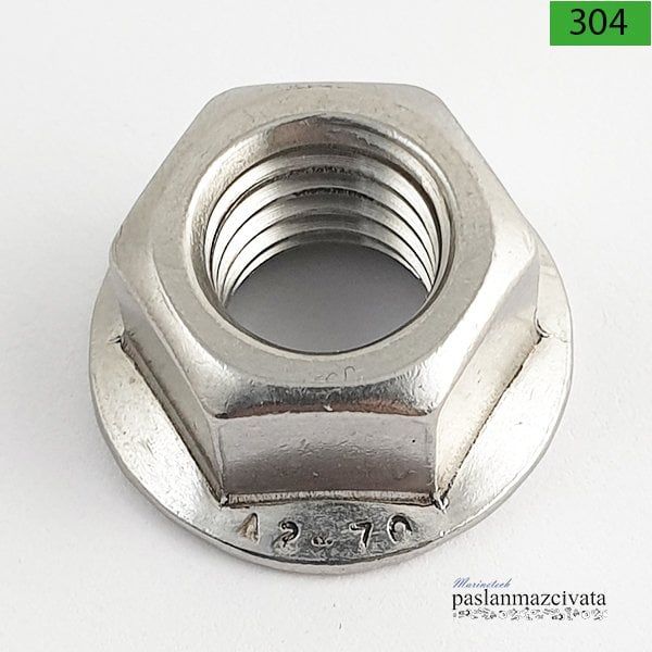 Paslanmaz Flanşlı Somun, DIN6923