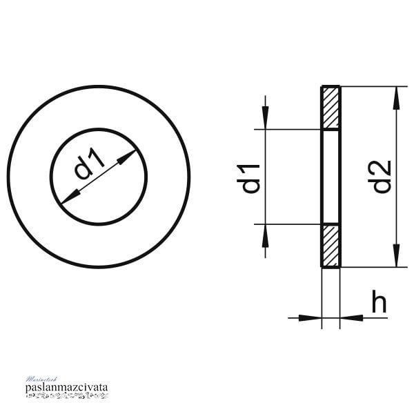 M 2 Paslanmaz Pul DIN 125