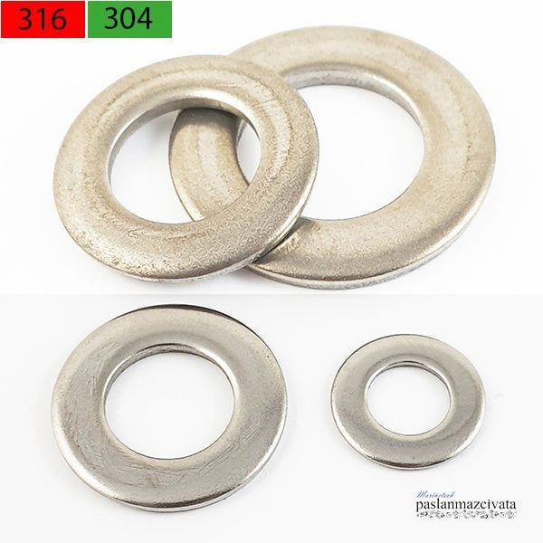 M 2 Paslanmaz Pul DIN 125